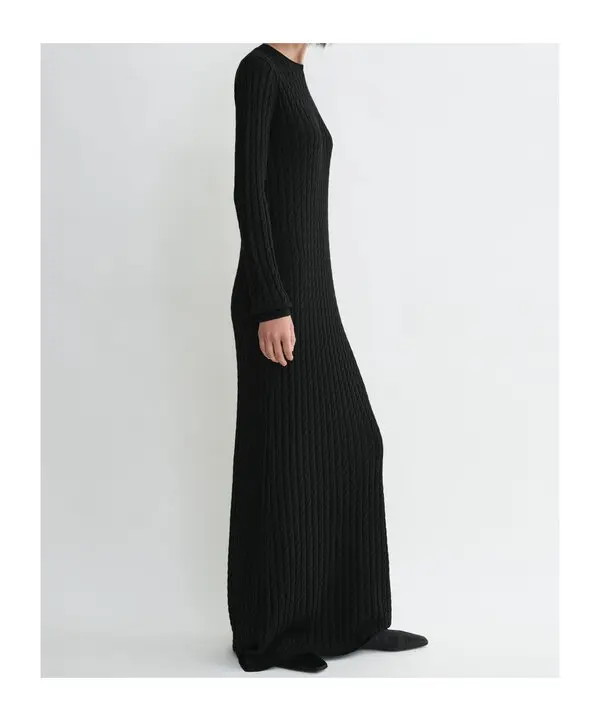 TOTEME Long-sleeve Ribbed Maxi Dress