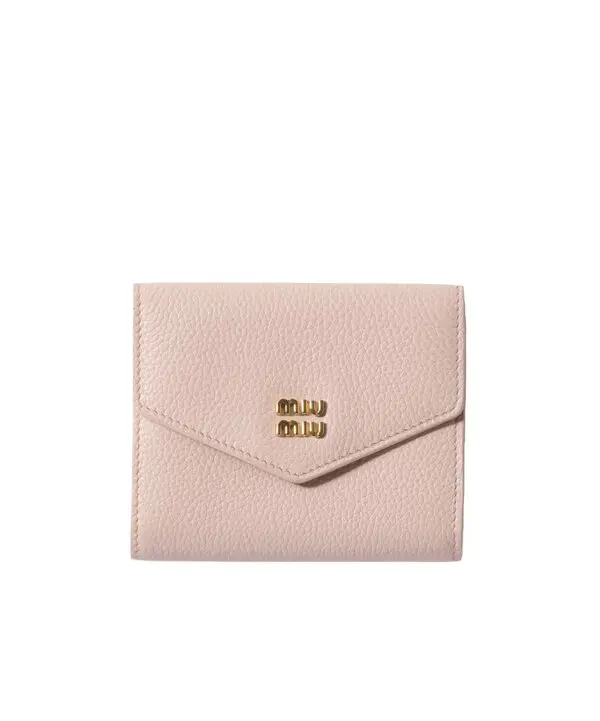 Miu Miu Small Leather Wallet - Nude