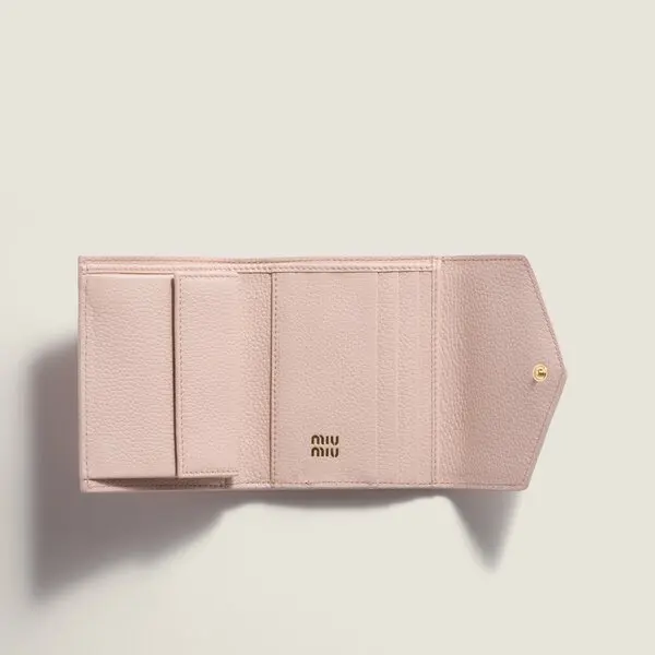 Miu Miu Small Leather Wallet - Nude