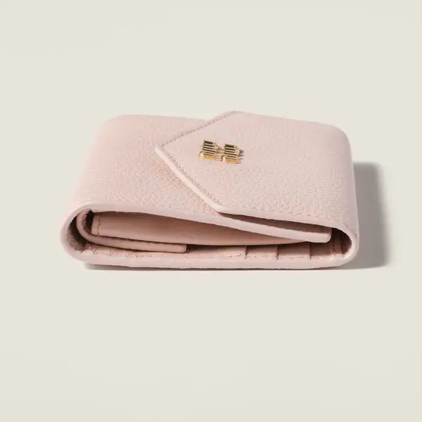 Miu Miu Small Leather Wallet - Nude