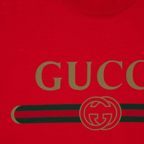 Gucci Logo Printed Jersey T-shirt - Red