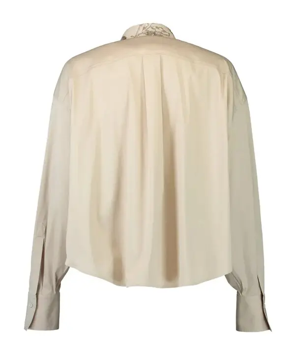 Brunello Cucinelli Floral Appliqué Shirt