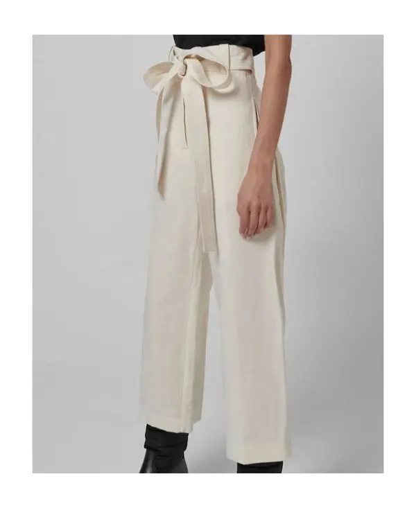 Moncler Wide-leg Belted Pants - Pearly