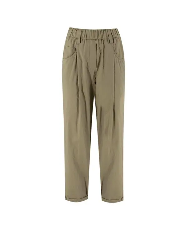 Brunello Cucinelli Elastic Waist Relaxed Fit Trousers - Brown
