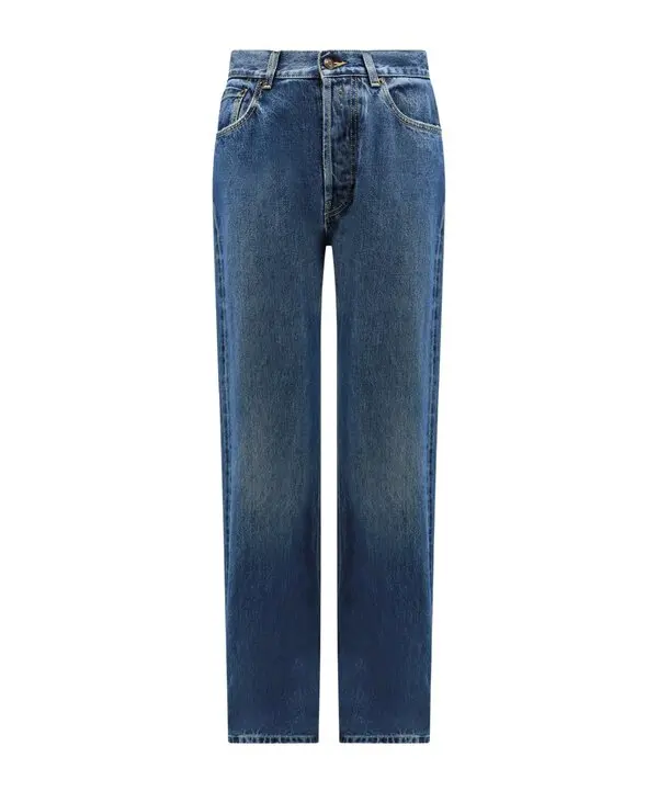 Alexander McQueen Logo Patch Straight-leg Jeans - Blue