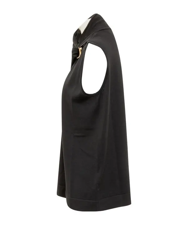 JIL SANDER Sleeveless Knitted Top With Frill Detail