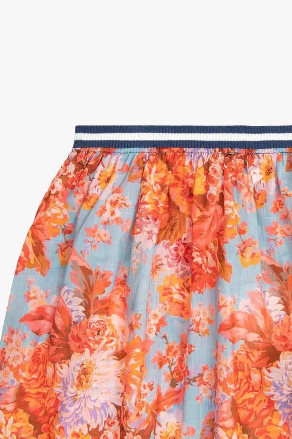 Zimmermann Devi Sporty Flip Floral-print Skirt