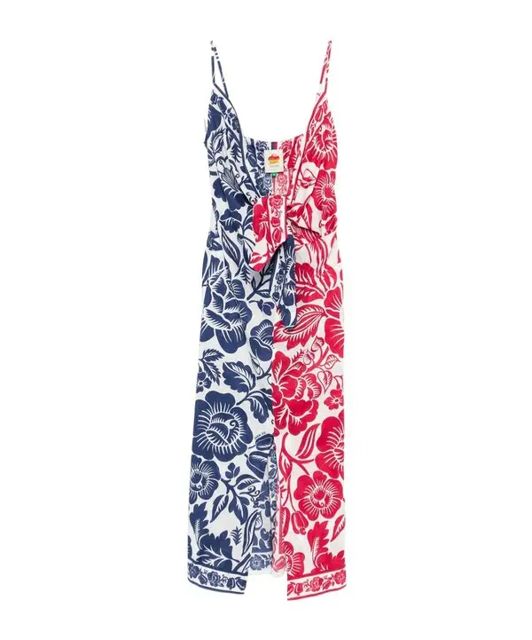 Farm Rio Floral Knot Midi Dress - Multicolor