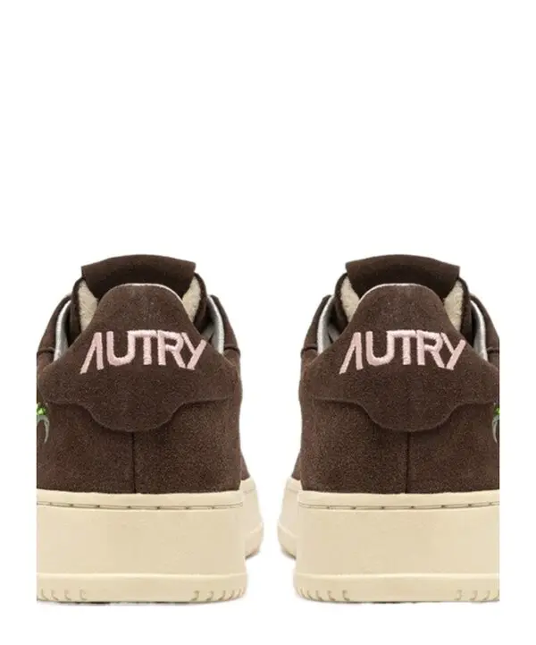 AUTRY Floral Embroidered Lace-up Sneakers - Brown