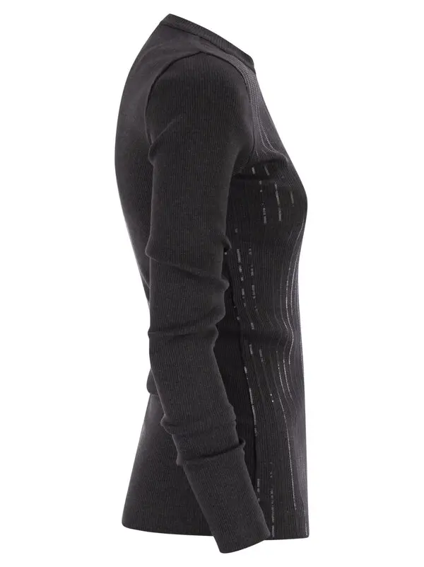 Brunello Cucinelli Long Sleeve Embroidered T-shirt