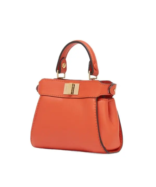 Fendi Nano Peekaboo Mini Tote Bag - Oranges