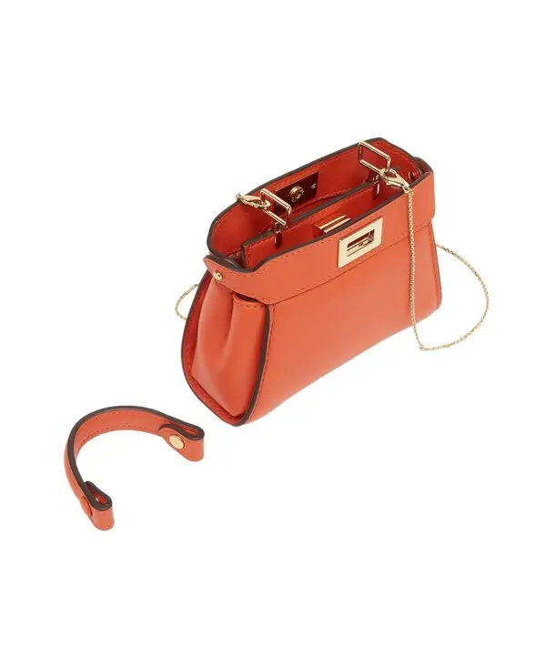 Fendi Nano Peekaboo Mini Tote Bag - Oranges