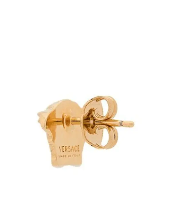 Versace Medusa Stud Logo Engraved Earrings