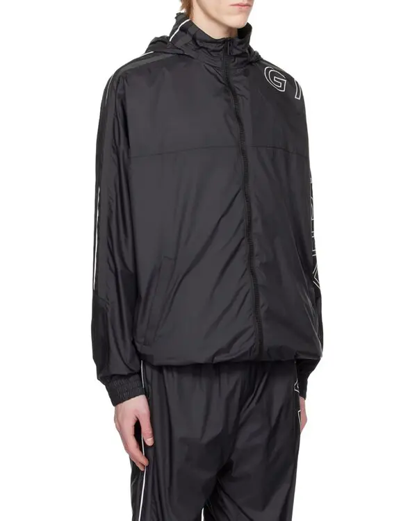 Givenchy Logo Embroidered Hooded Zip-up Jacket