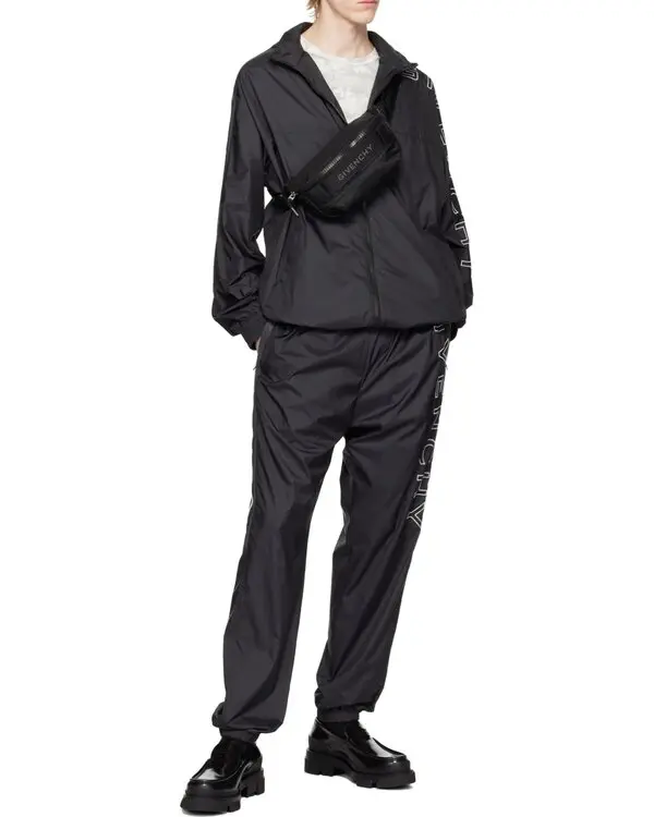 Givenchy Logo Embroidered Hooded Zip-up Jacket