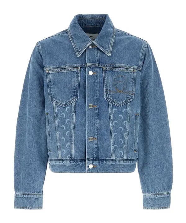 MARINE SERRE Moon Laser Wash Denim Jacket - No