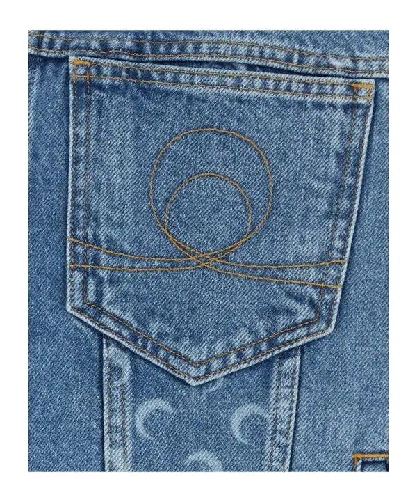 MARINE SERRE Moon Laser Wash Denim Jacket
