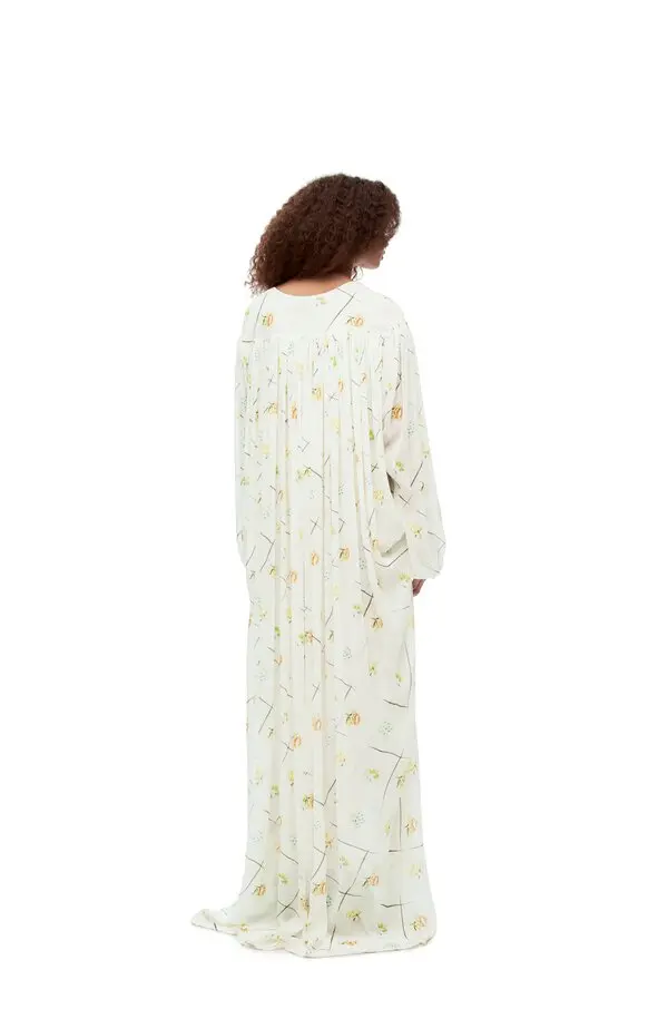 Loewe Viscose And Silk Floral Maxi Dress