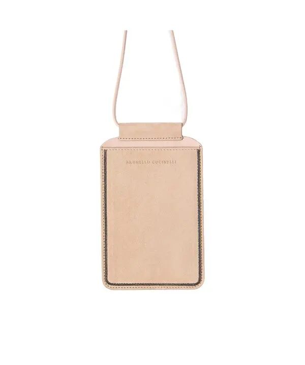 Brunello Cucinelli Shoulder Passport Holder - Light Brown