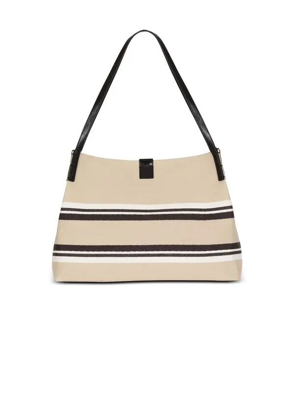 Balmain Logo Shoulder Bag - Beige