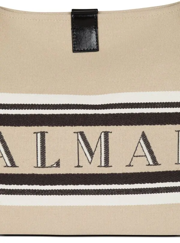 Balmain Logo Shoulder Bag - Beige