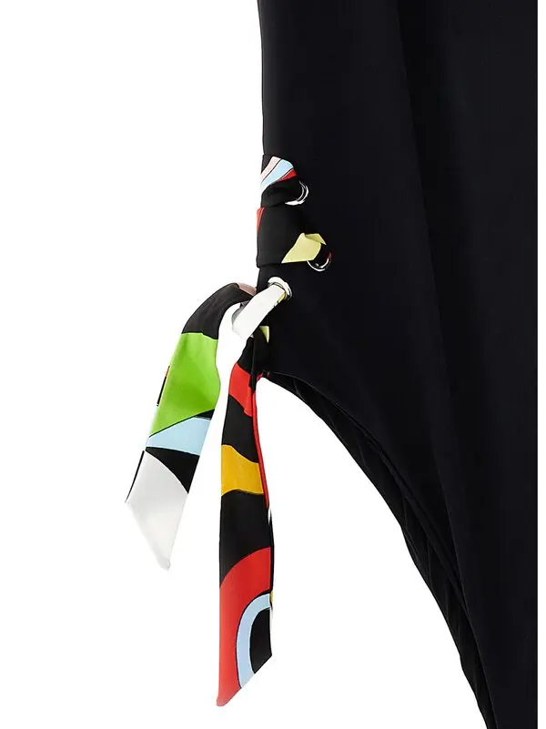 Emilio Pucci V-neck Swimsuit With Side Lace-up Detail