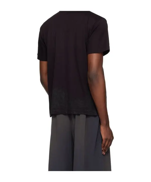 Balenciaga Bb Logo Printed Crewneck T-shirt - Black