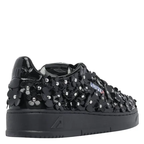 AUTRY Medalist Low Blooming Embellished Sneakers - Black
