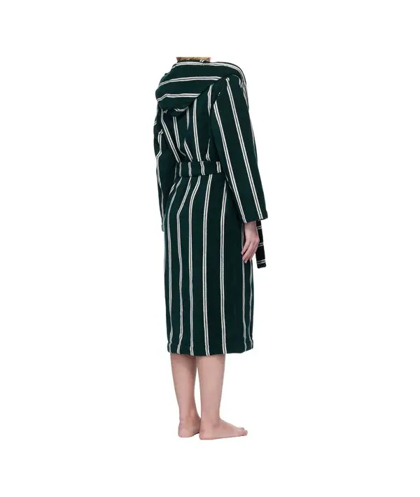 TEKLA Terrycloth Hooded Bathrobe - Green