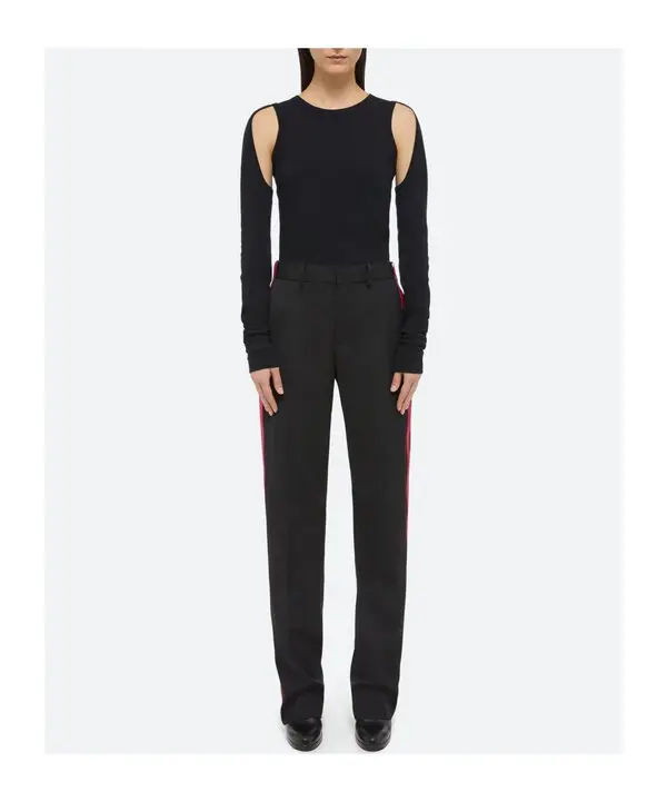 Helmut Lang Cut Out Knitted Jumper - Black