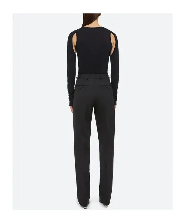 Helmut Lang Cut Out Knitted Jumper - Black
