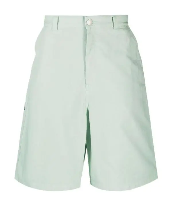 Ami Wide-leg Loop-strap Bermuda Shorts - White