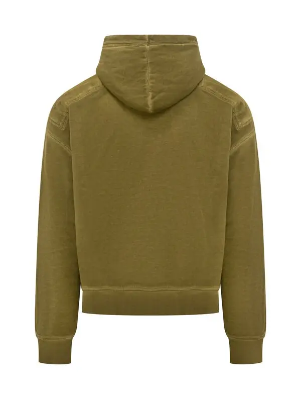 Dsquared2 Loose Fit Hoodie With Branded Detailing - Green