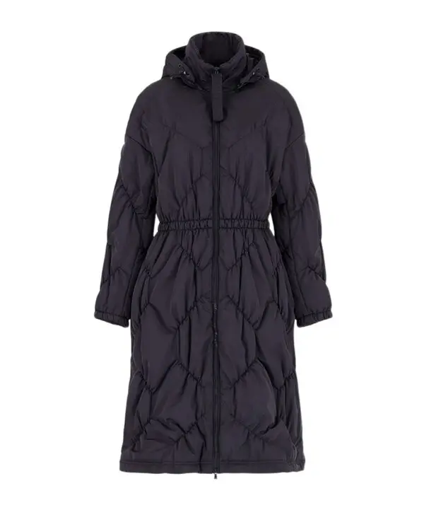 Emporio Armani Quilted Coat - Black