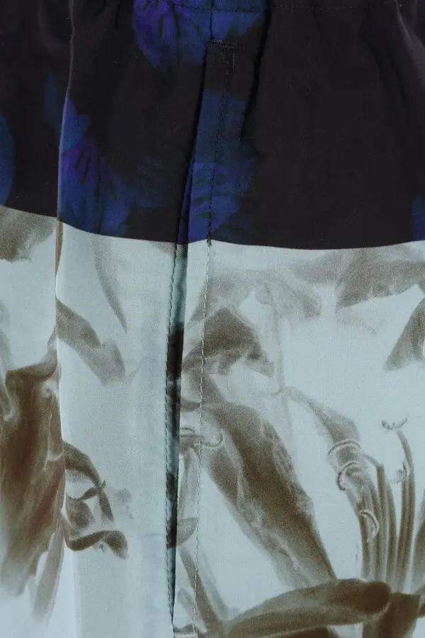 Dries Van Noten Floral Printed Drawstring Shorts - Gray