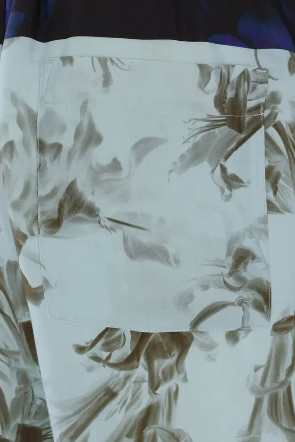 Dries Van Noten Floral Printed Drawstring Shorts - Gray