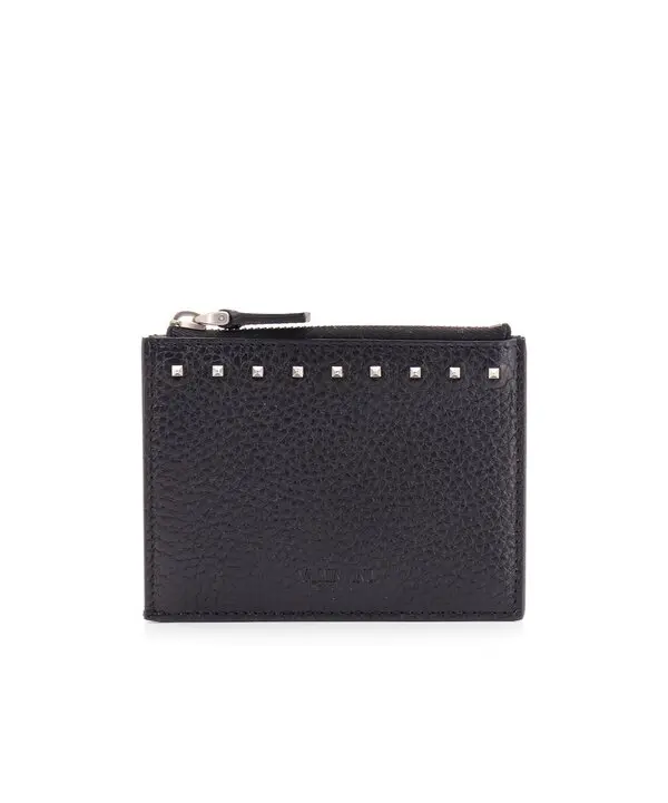 Valentino Garavani Rockstud Zip-up Card Holder - Black