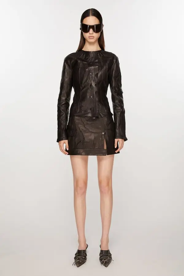 Acne Studios Crinkled Leather Jacket