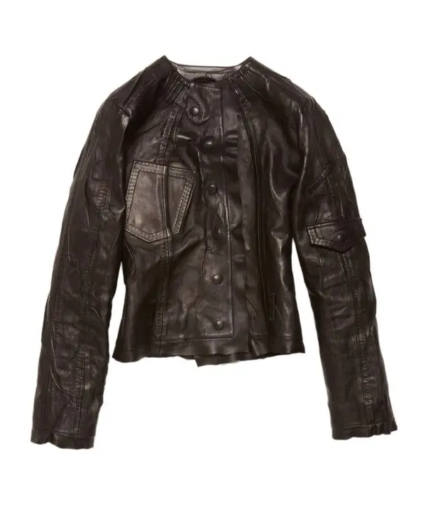 Acne Studios Crinkled Leather Jacket - Black
