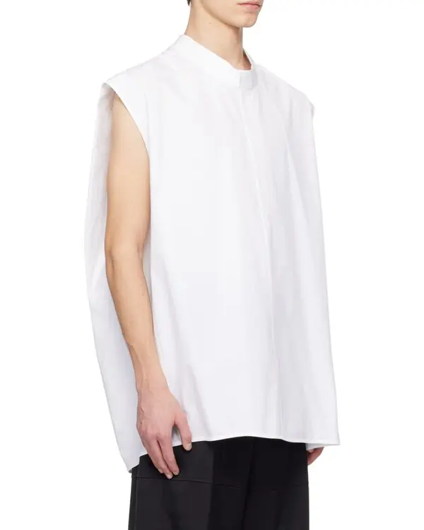 JIL SANDER Sleeveless Vest With Vertical Collar