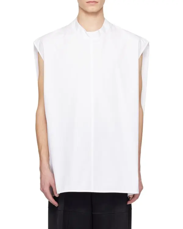 JIL SANDER Sleeveless Vest With Vertical Collar