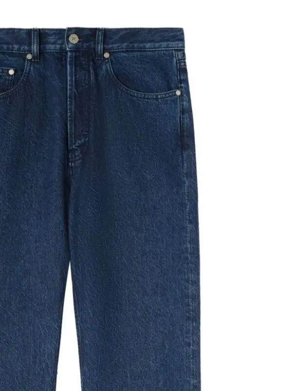 Palm Angels Logo Embroidered Straight Leg Jeans