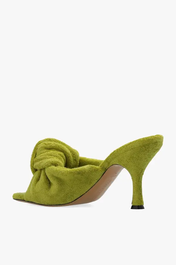 J.W.ANDERSON Terrycloth Open-toe Mules - Green