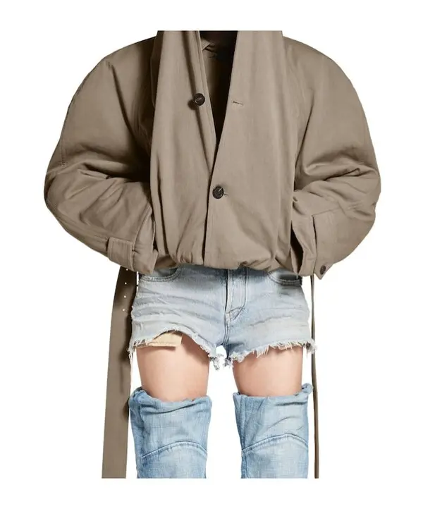 Balenciaga Flipped Hooded Trench Coat