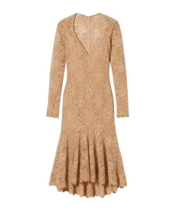 Gucci Gg Flower Stretch Lace Dress