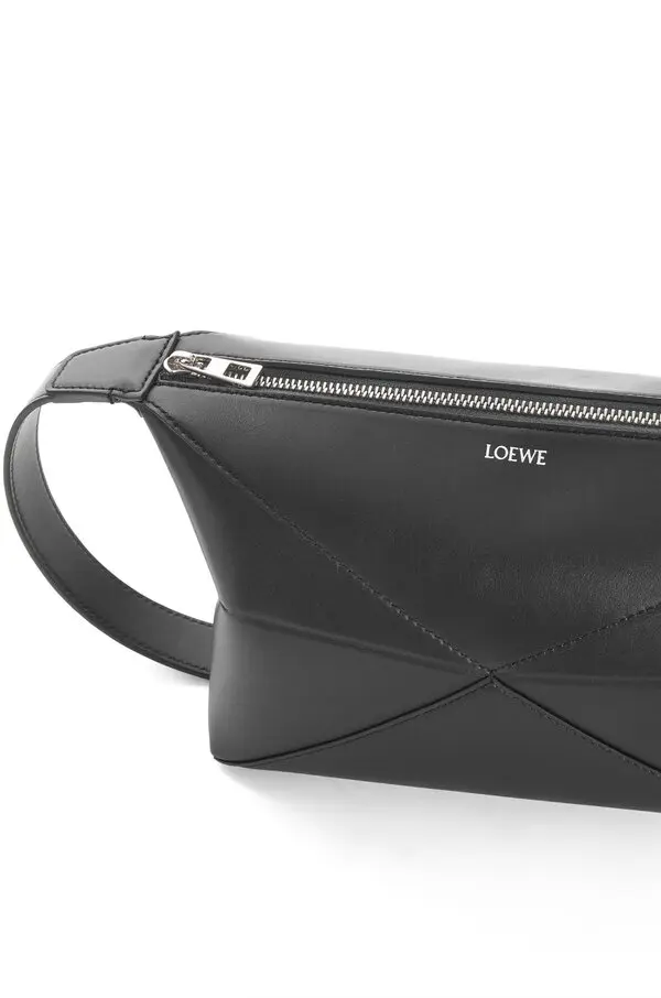 Loewe Puzzle Fold Zip-up Tote Bag - Black