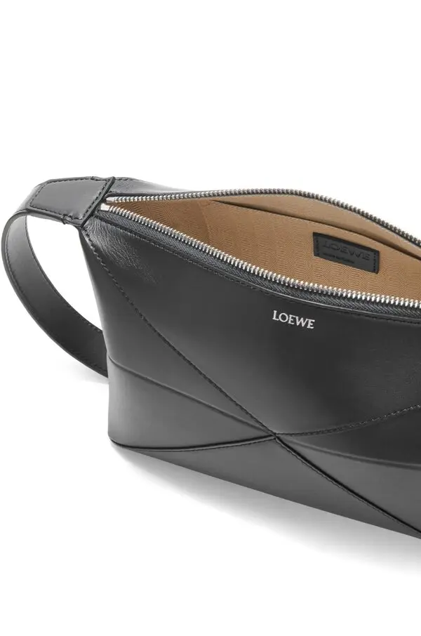 Loewe Puzzle Fold Zip-up Tote Bag - Black