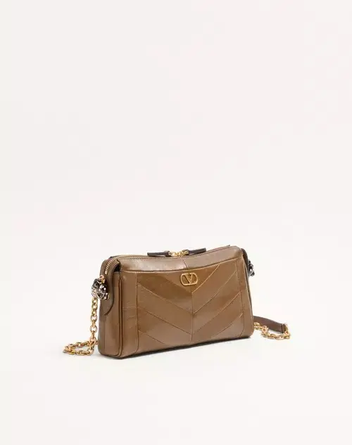 Valentino Garavani Panthea Vlogo Signature Shoulder Bag - Brown