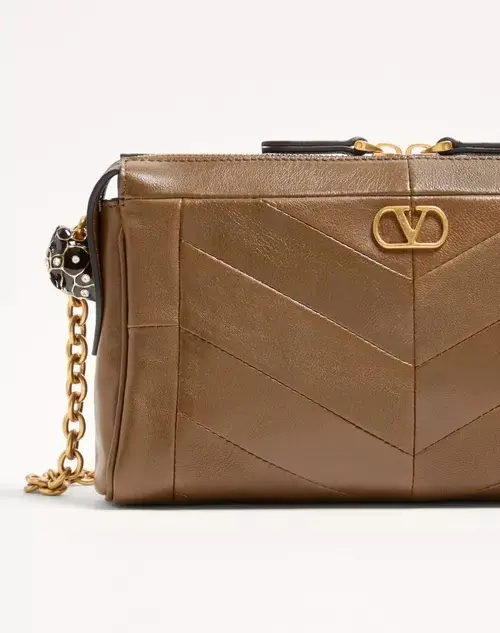 Valentino Garavani Panthea Vlogo Signature Shoulder Bag - Brown