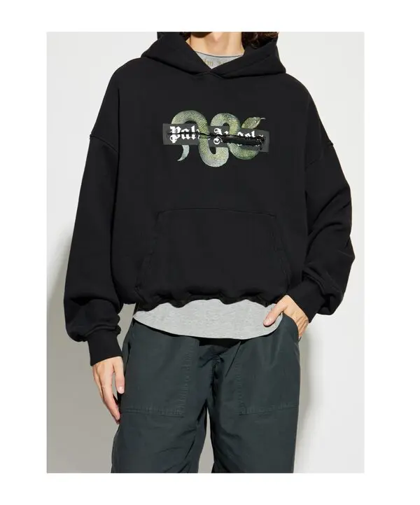 Palm Angels Snake Zip Box Hoodie